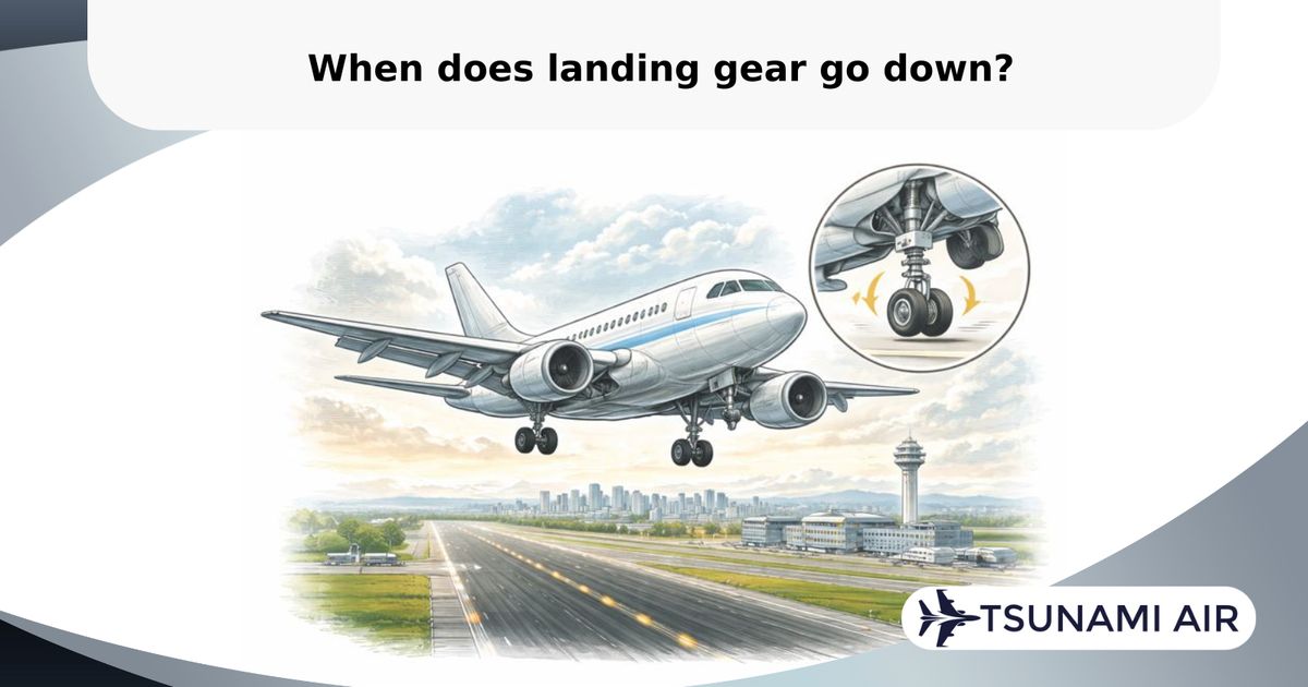When does landing gear go down?