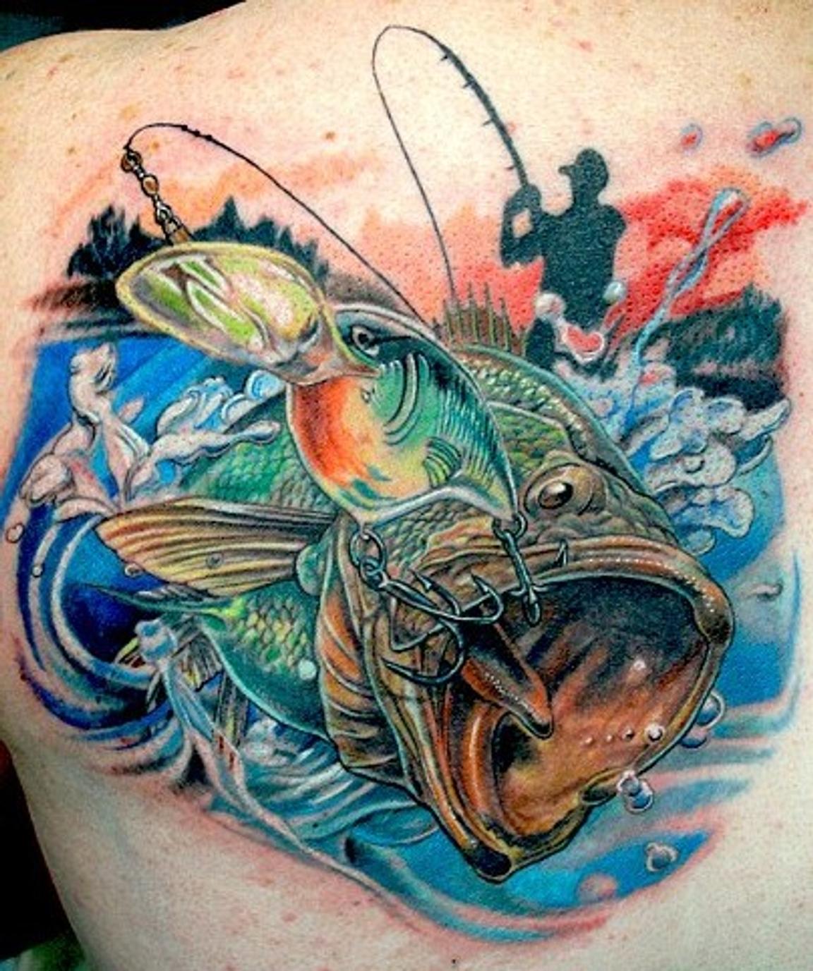 12 Fishing Tattoos That Will Make Your Jaw Drop