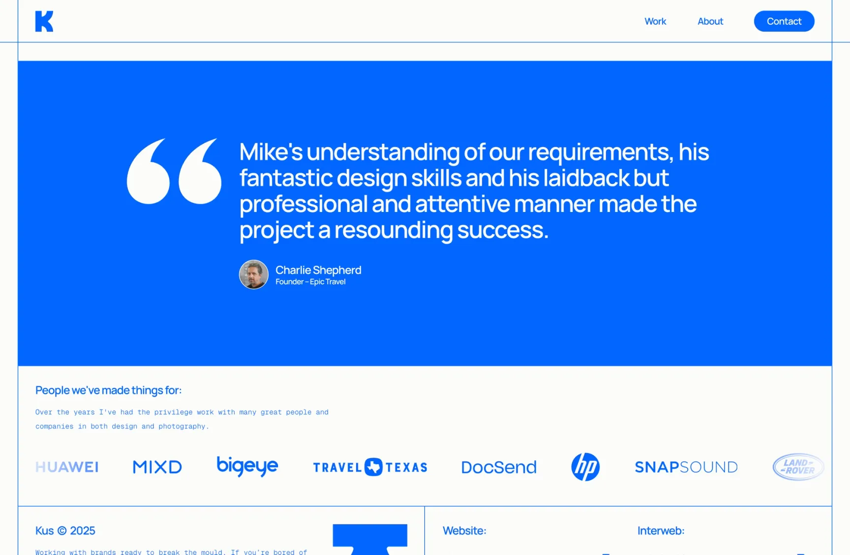 Mike Kus | Killer Portfolio