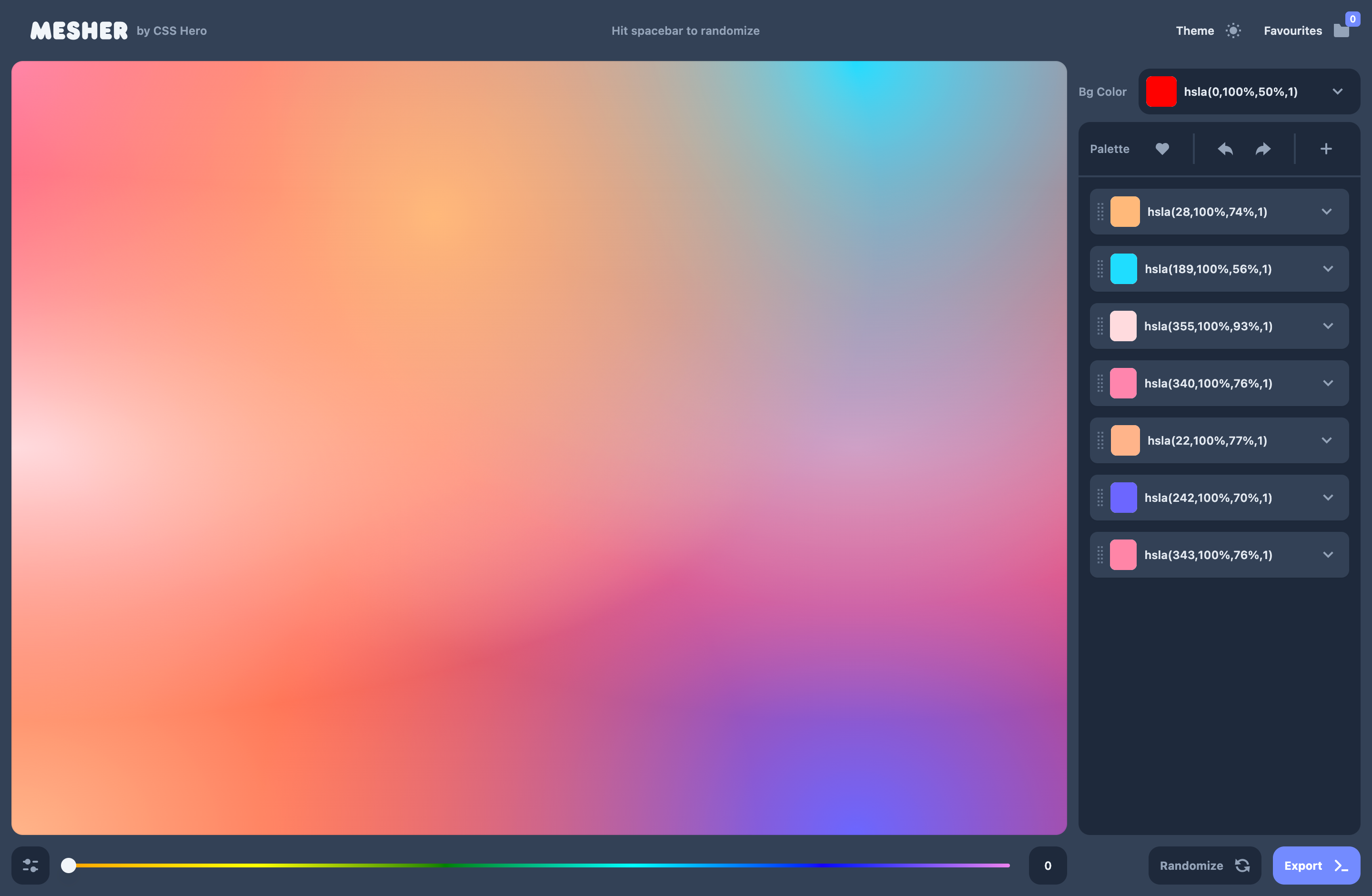 Mesher – CSS mesh gradient generator | Killer Portfolio