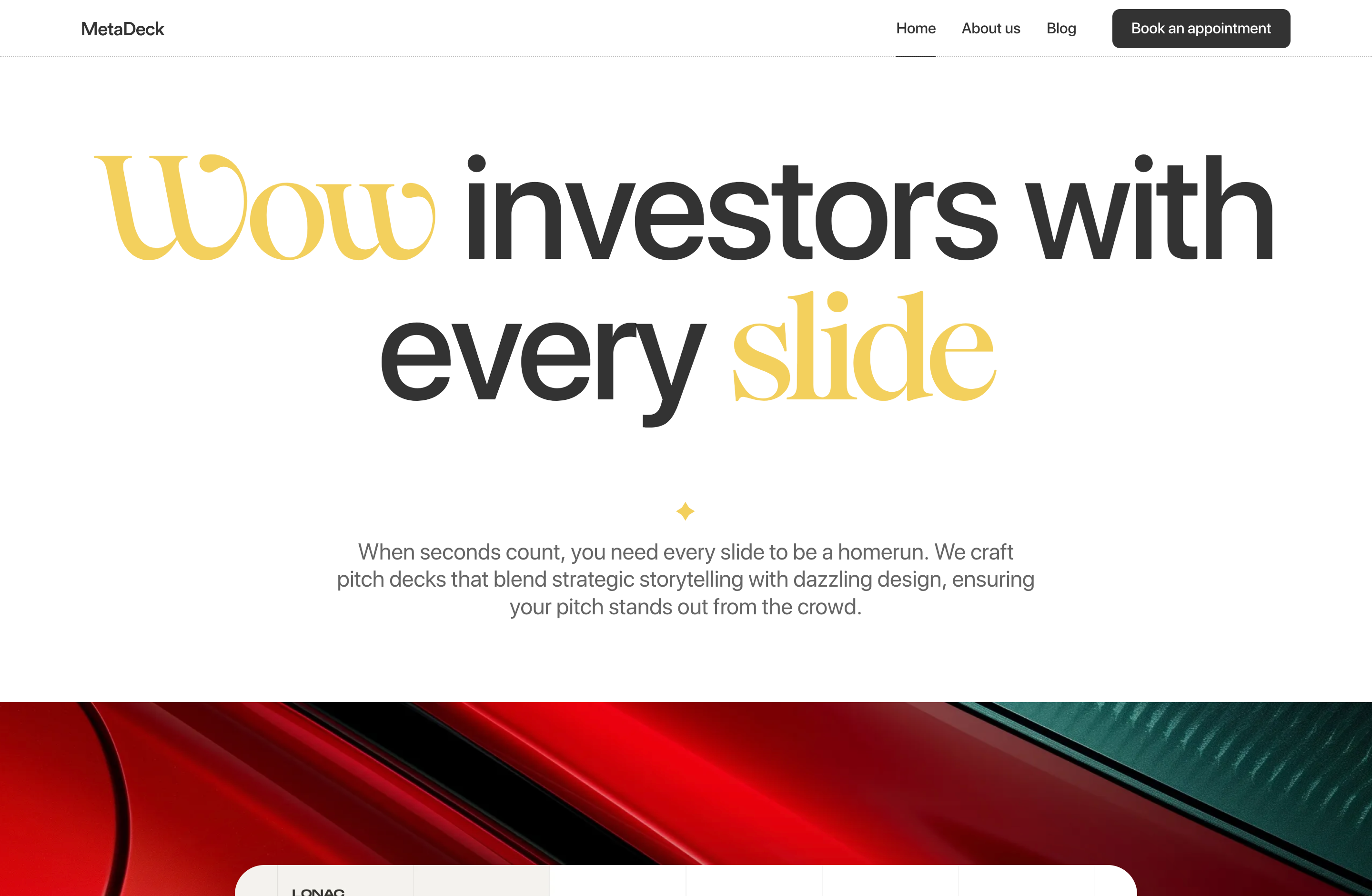 MetaDeck | Killer Portfolio