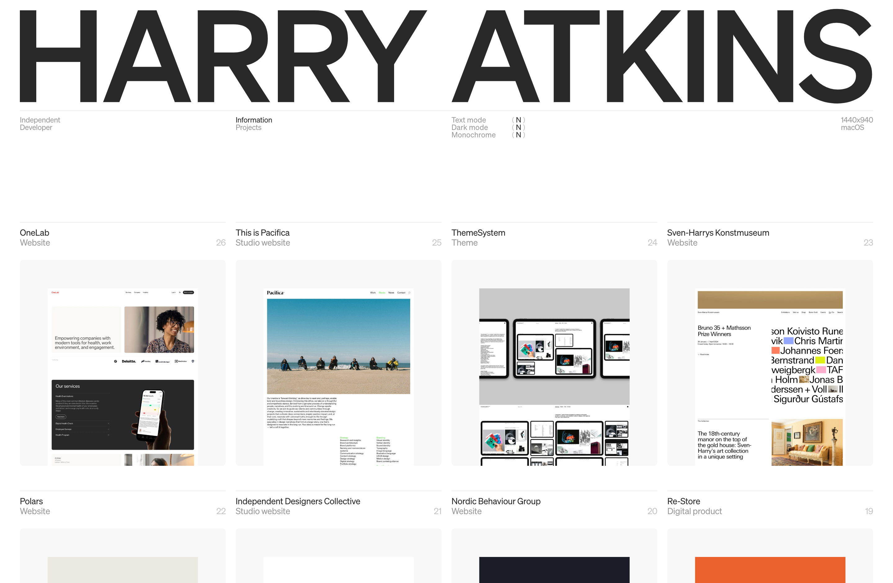 Harry Atkins | Killer Portfolio