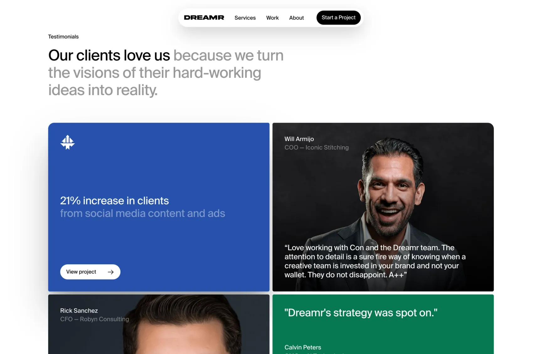 Dreamr | Killer Portfolio