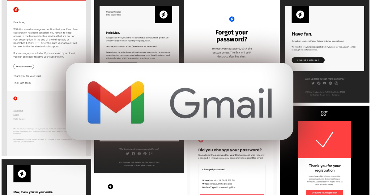 Free HTML Email Templates for Gmail