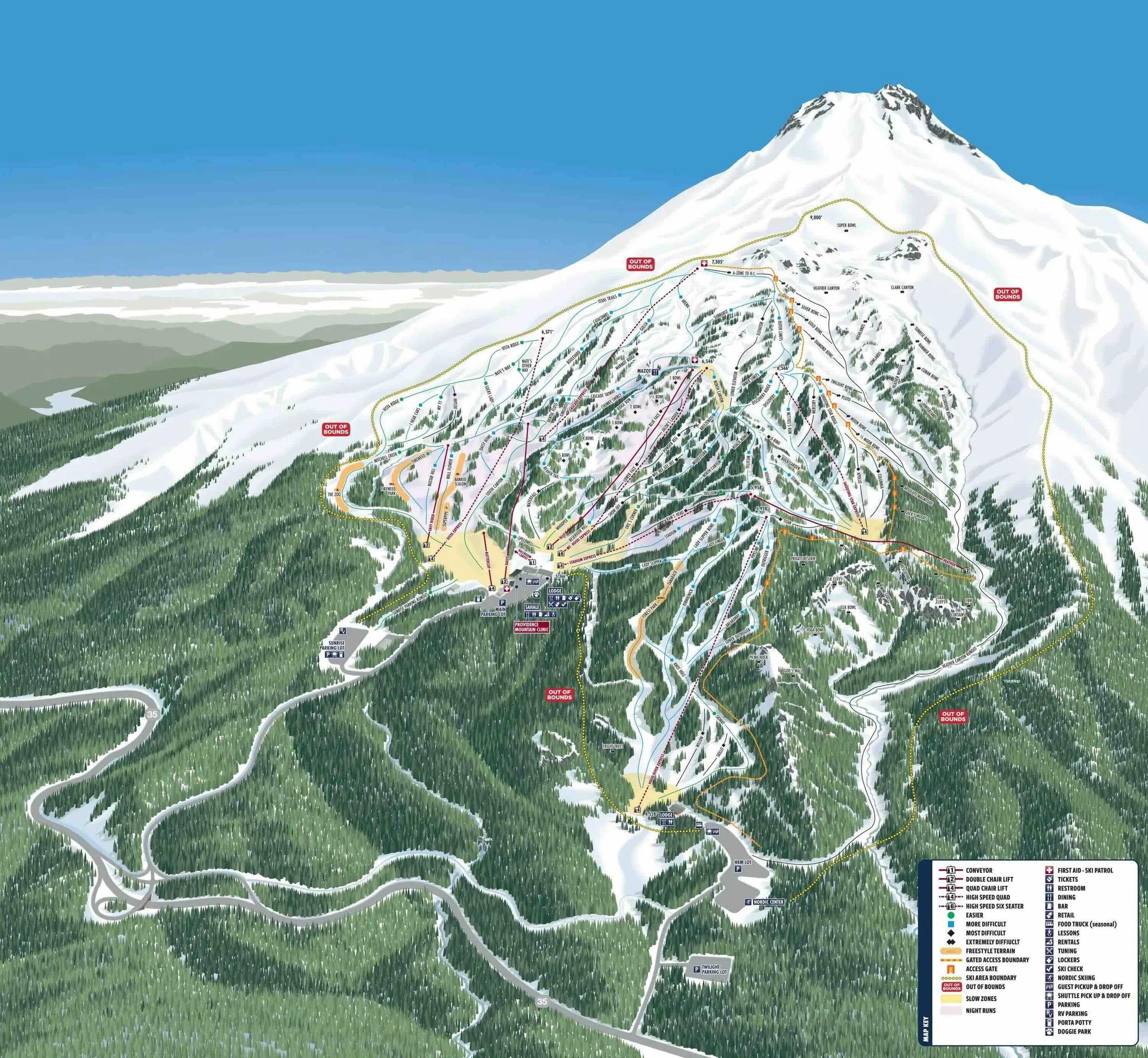 Mt Hood Meadows Reveals First New Trail Map in 15 Years