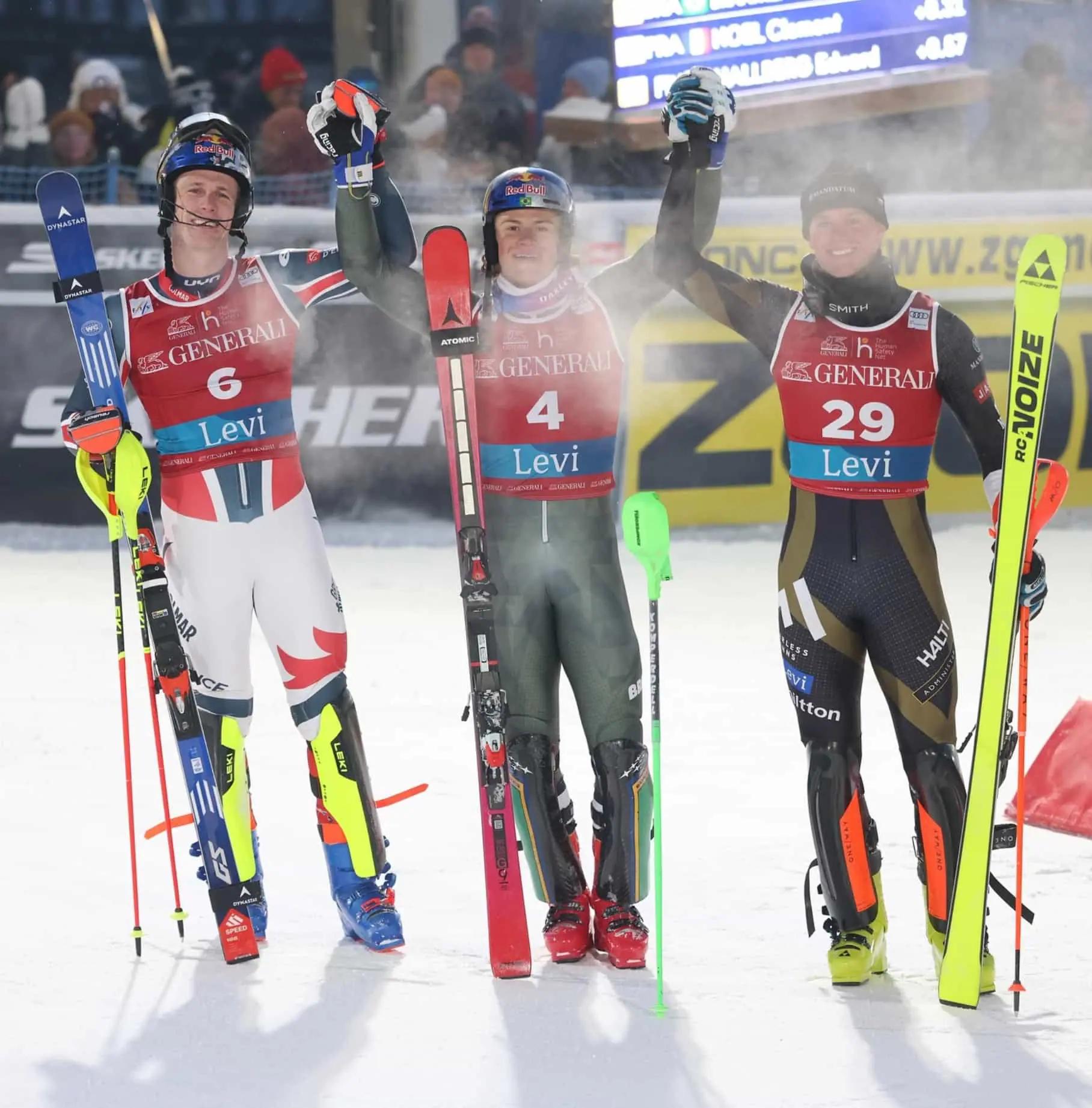 Braathen Wins Brazil's First World Cup in Levi Slalom