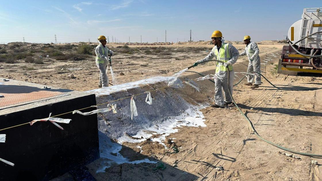 Water Pipeline Sand Stabilization in Saudi Arabia by Tathbeet