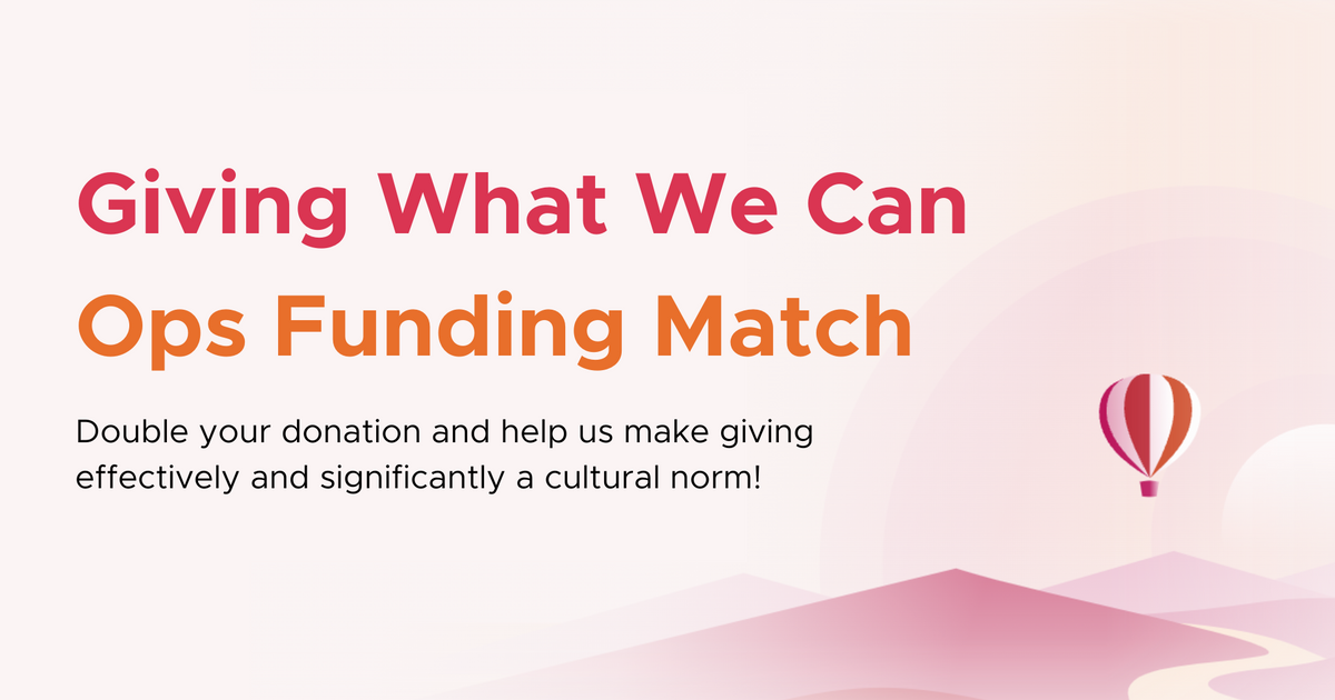 GWWC Operational Funding Match 2023 · Giving What We Can