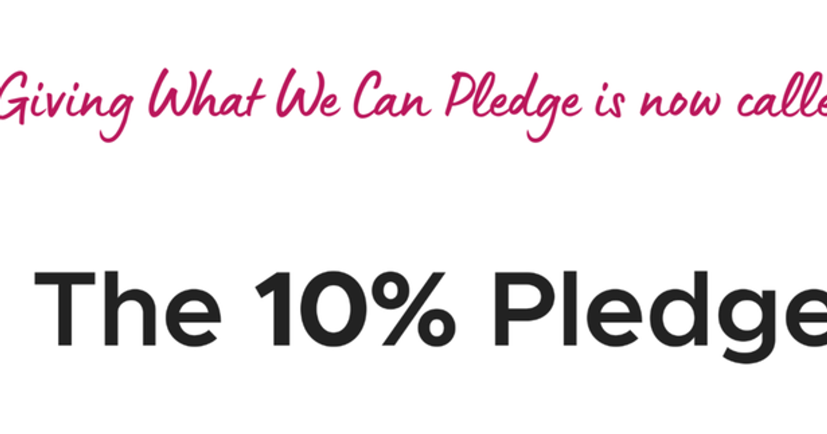 We’re renaming the Giving What We Can Pledge · Giving What We Can