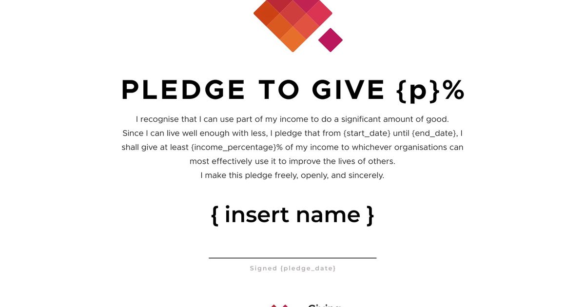 Take a 🔹Trial Pledge · Giving What We Can