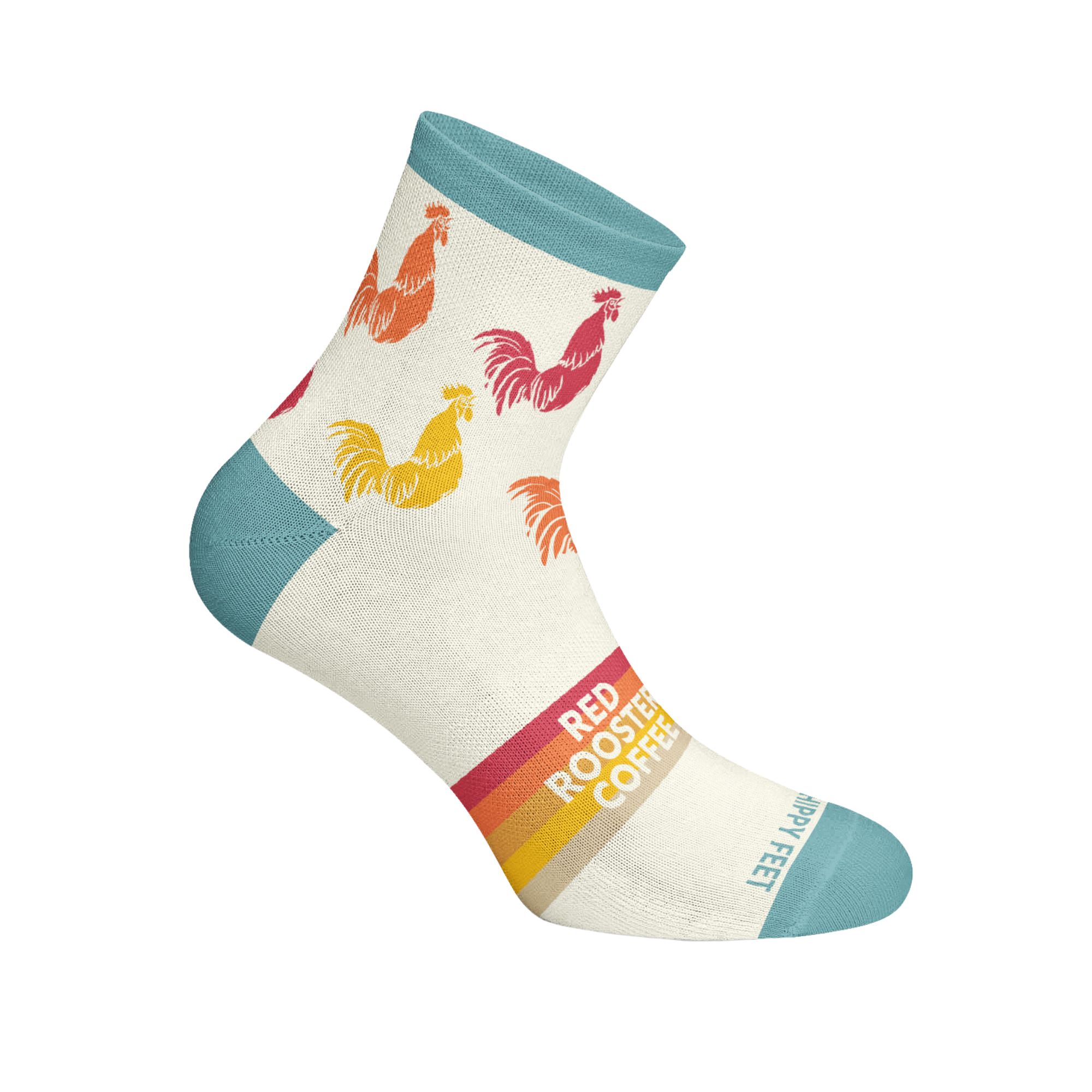 Quarter Crew Rooster Socks - Red Rooster Coffee