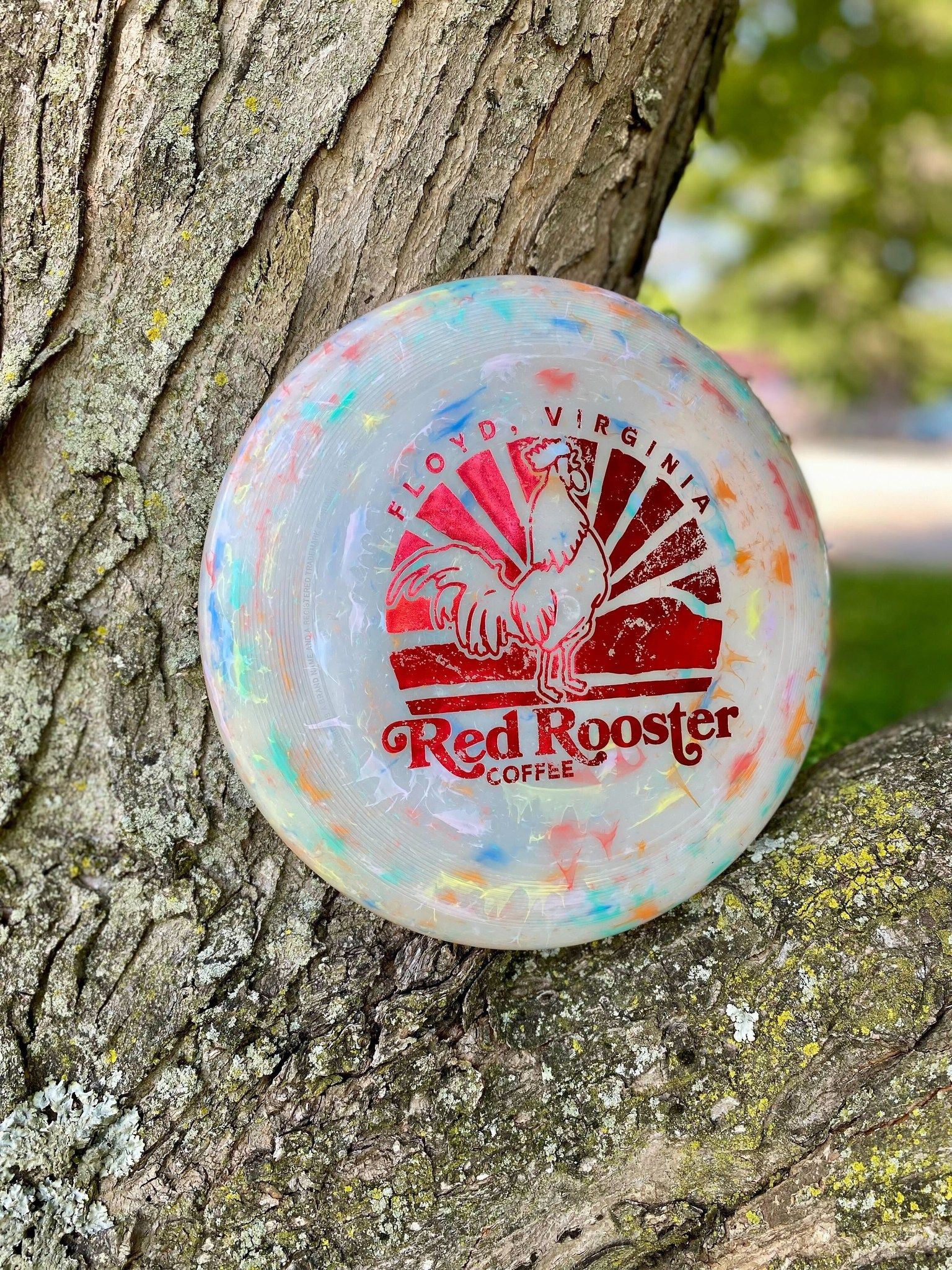 Red Rooster Coffee Sunrise Logo Recycled UMAX Frisbee