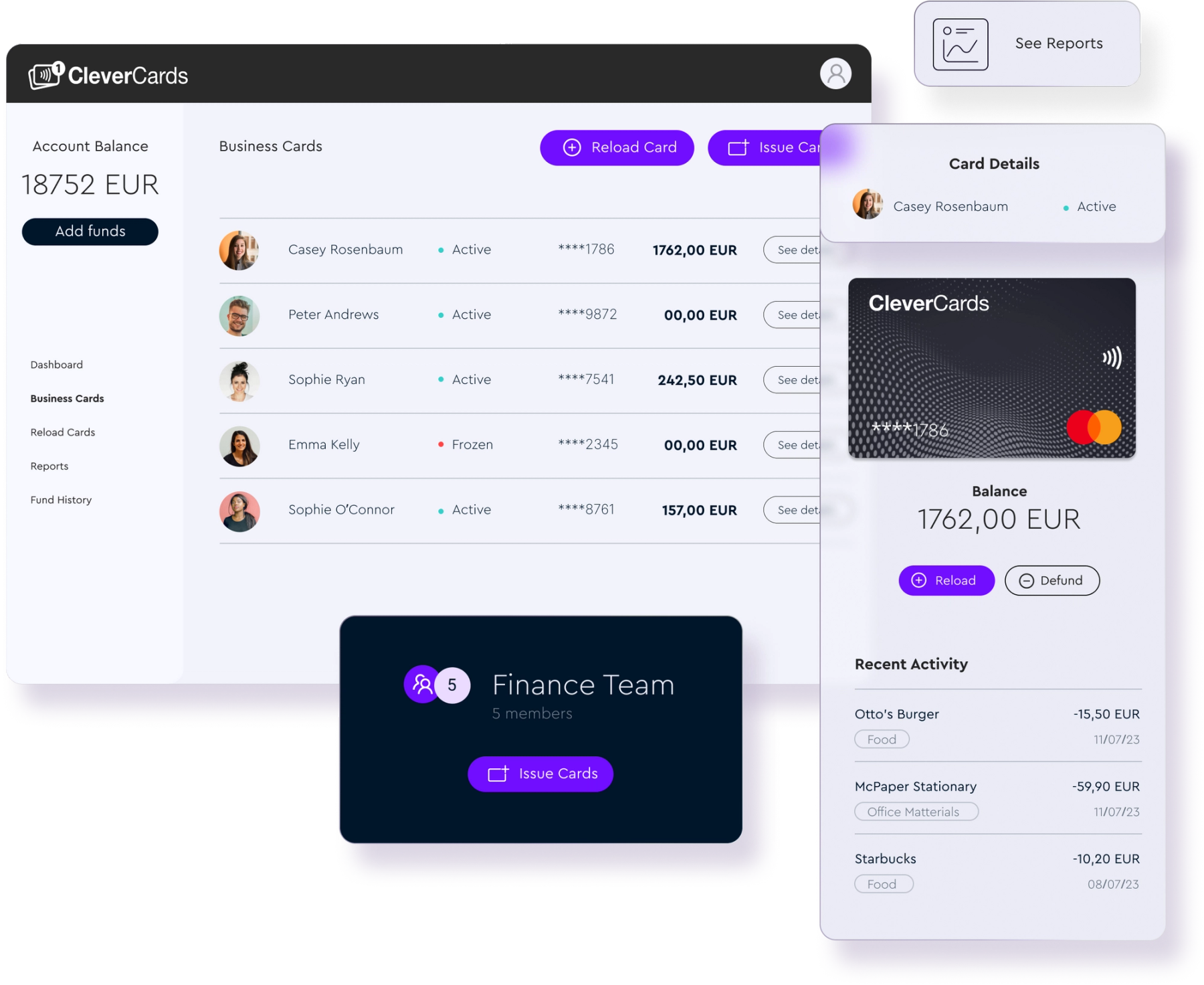 Prepaid Business, Corporate Expense Cards for Employees | CleverCards