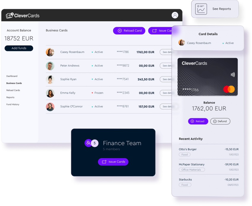 Prepaid Business, Corporate Expense Cards for Employees | CleverCards