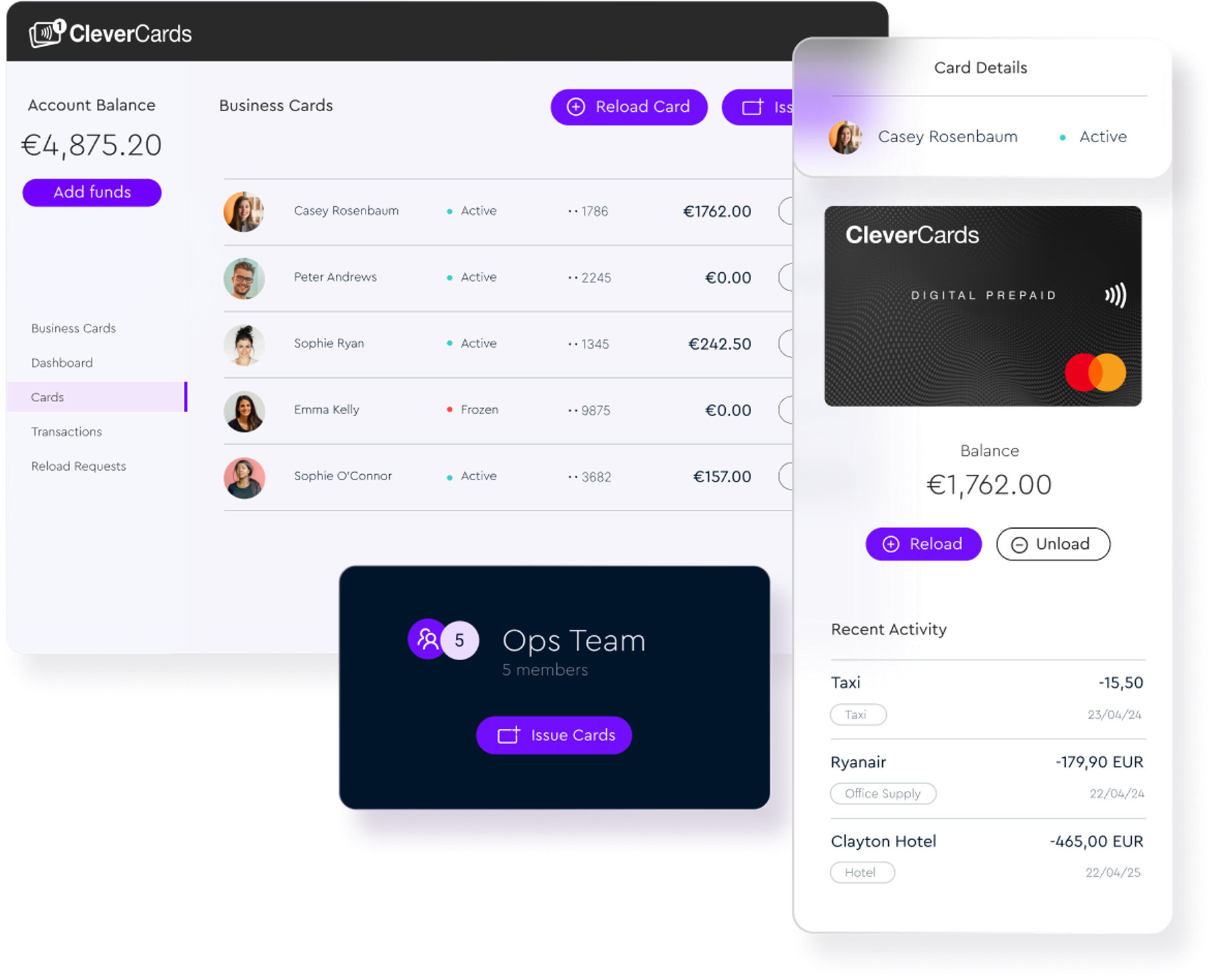 Prepaid Business, Corporate Expense Cards for Employees | CleverCards