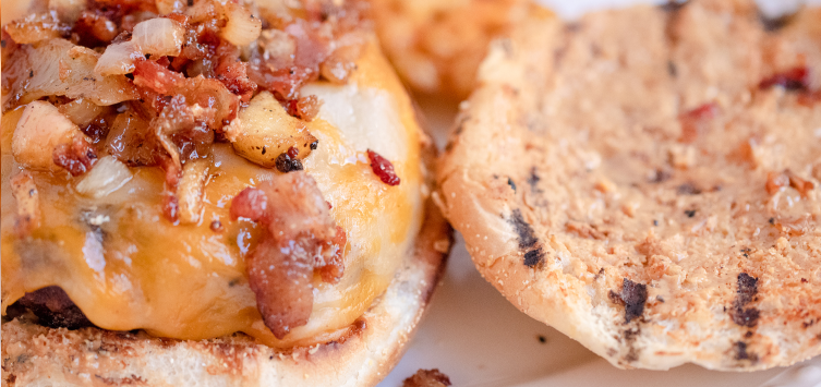 Peanut Butter Burgers with Apple Bacon Jam Recipe