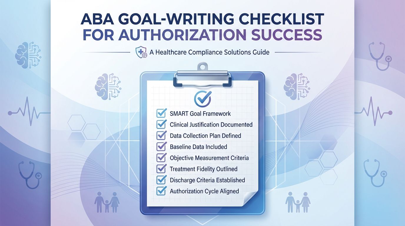 ABA Goal-Writing Checklist for Authorization Success — Brellium
