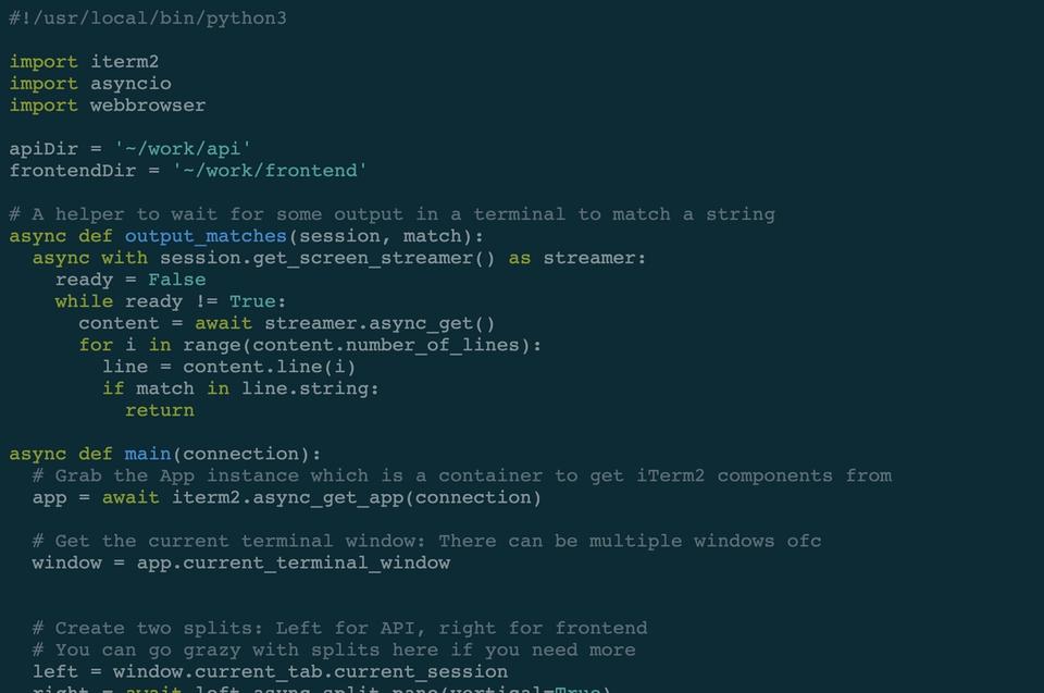 Exploring the iTerm2 Python API
