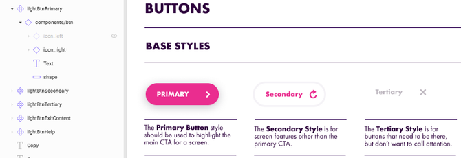 Creating atomic components for an atomic design system in Figma