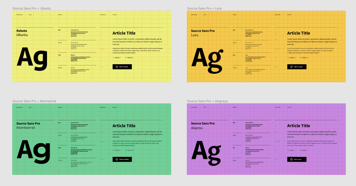 Source Sans Pro Google Font Pairings