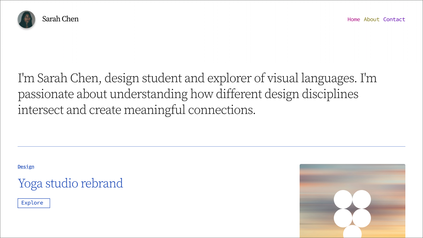 10 Personal Website Examples + Free Templates | Figma