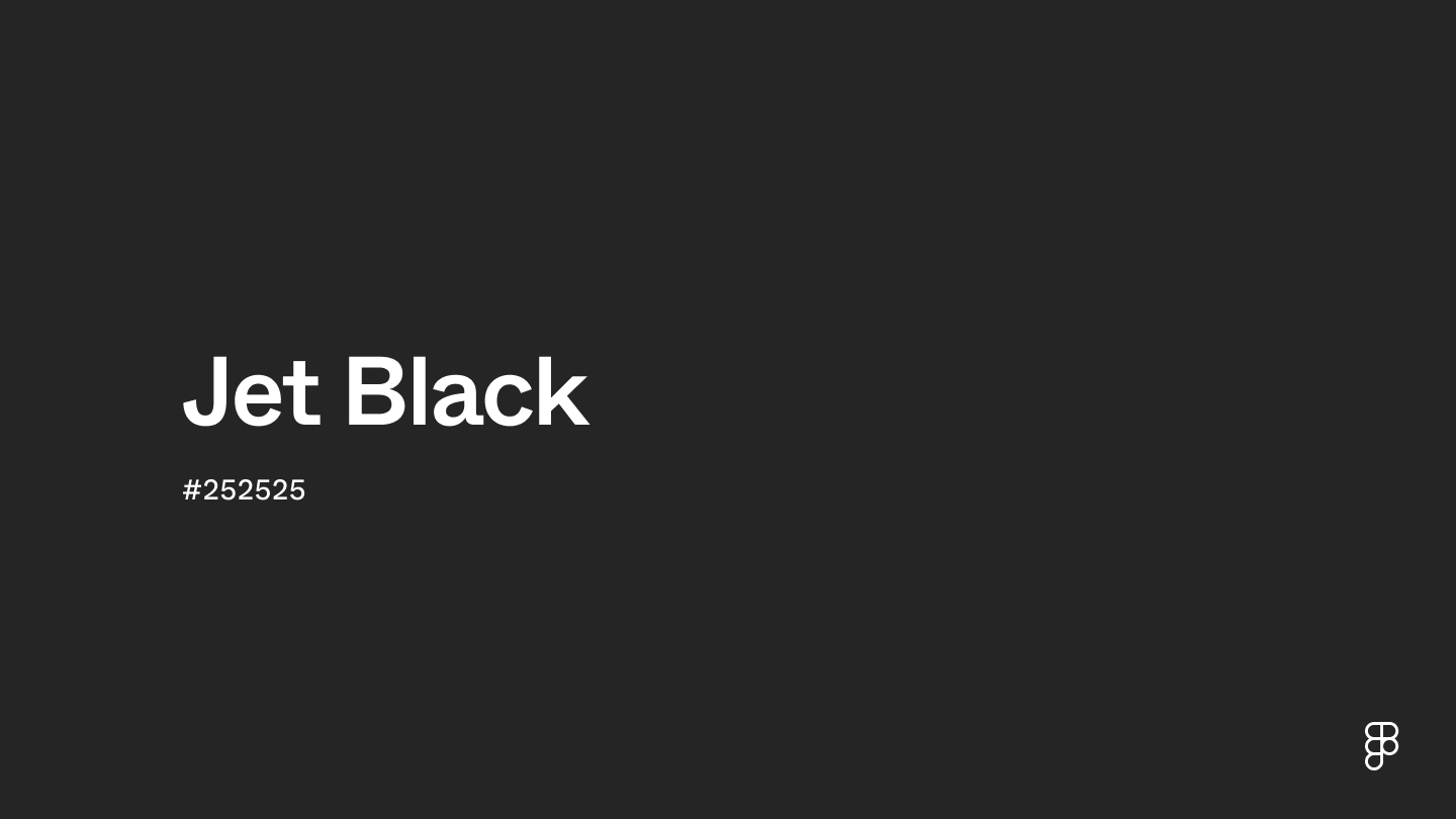 Jet Black Color: Hex Code, Palettes & Meaning | Figma