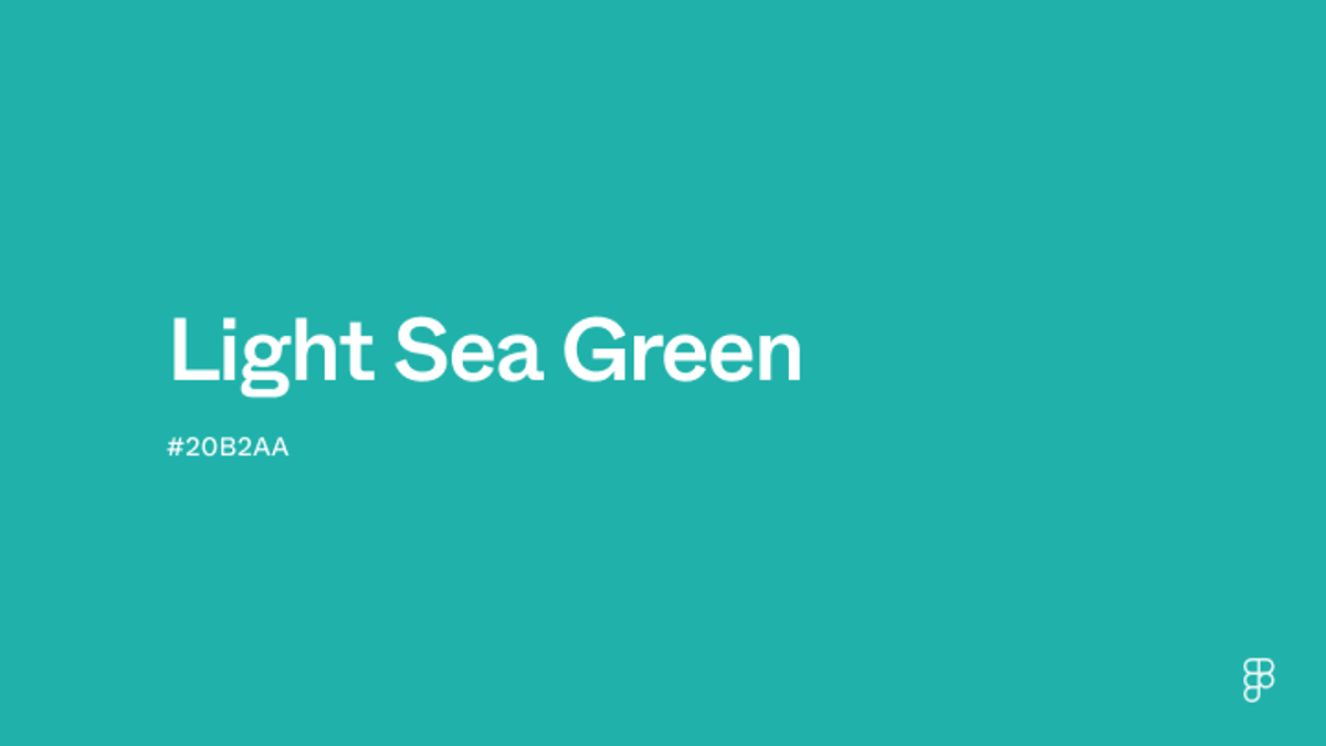 Light Sea Green Color: Hex Code, Palettes & Meaning | Figma