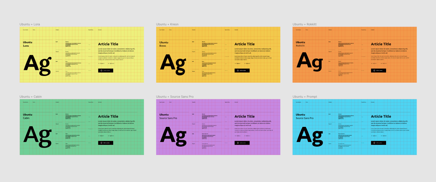 Ubuntu Google Font Pairings