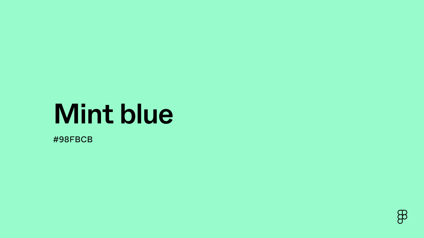 Mint Blue Color: Hex Code, Palettes & Meaning | Figma