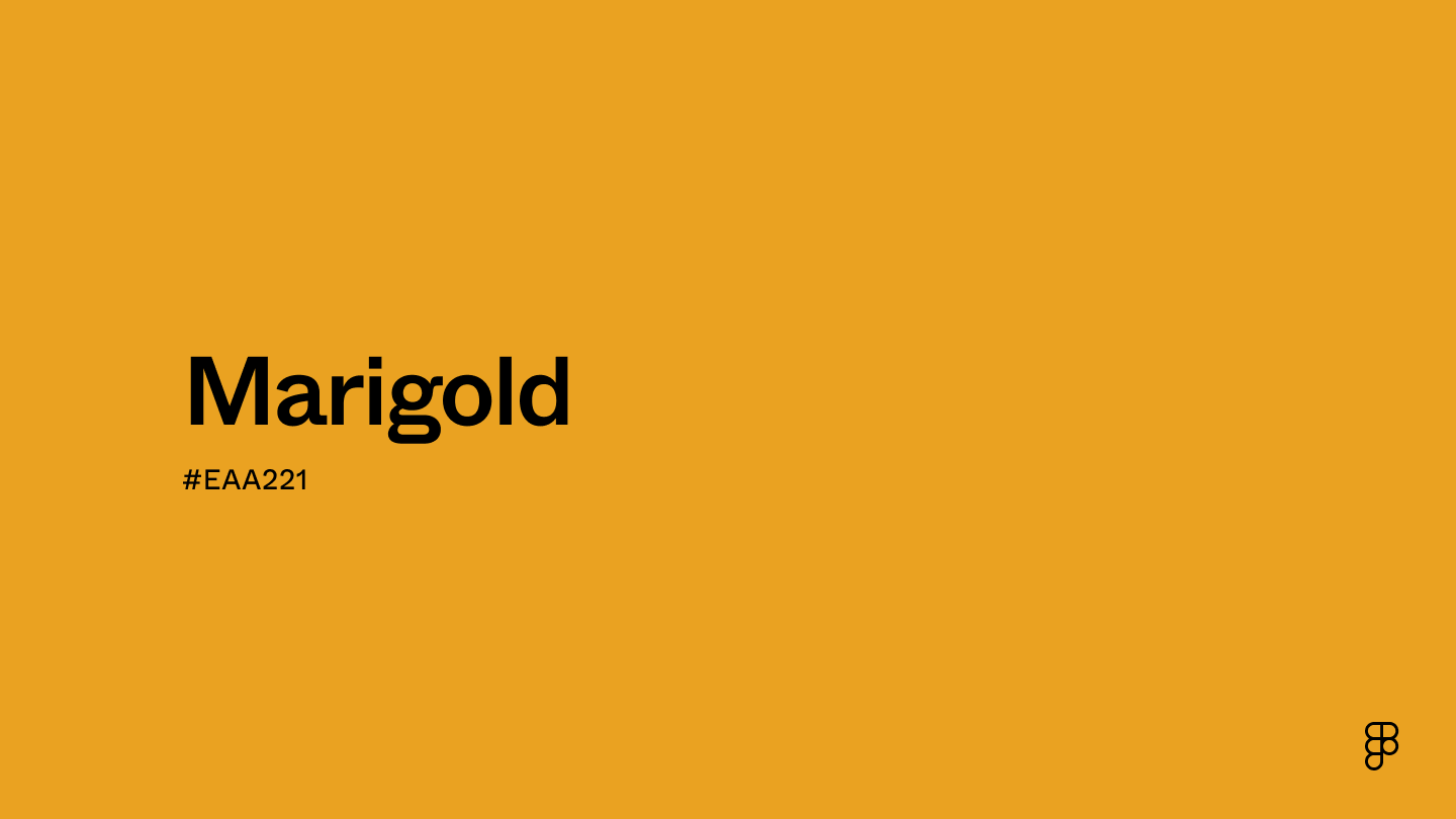 Marigold Color: Hex Code, Palettes & Meaning | Figma