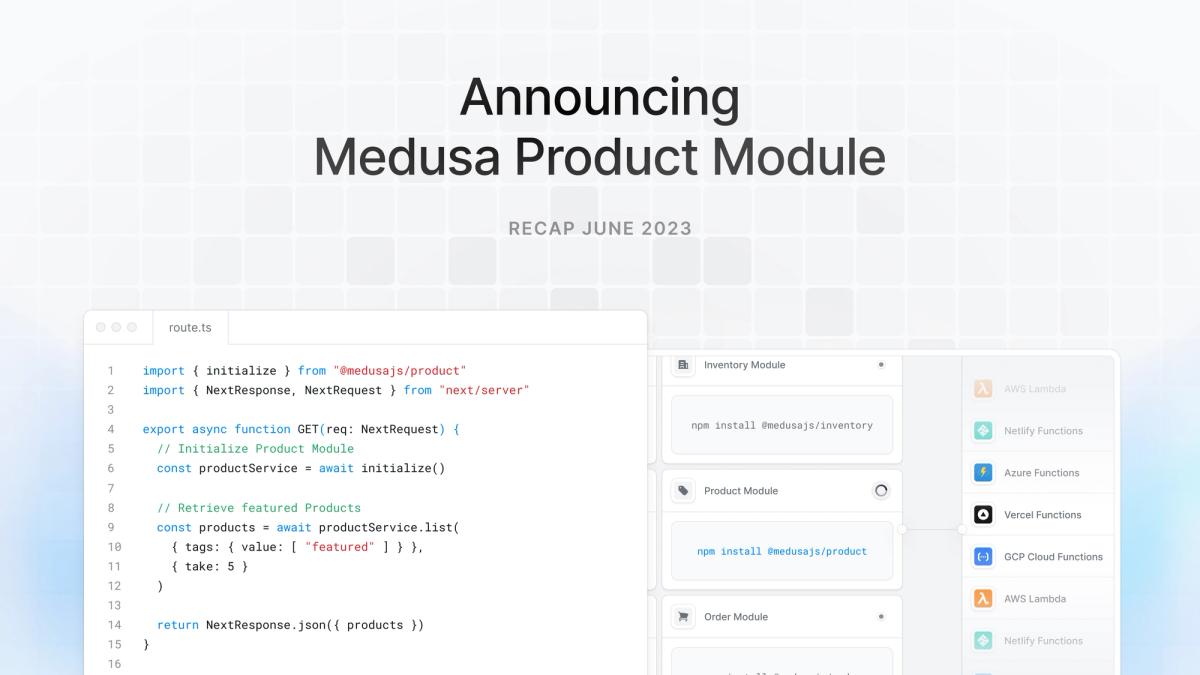 Medusa - Announcing Product Module