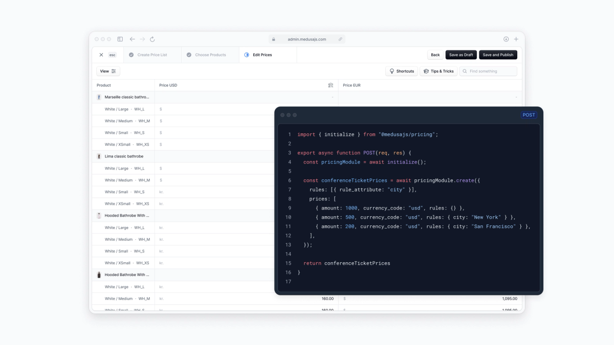 Medusa - Announcing Pricing Module Medusa - Announcing Pricing Module