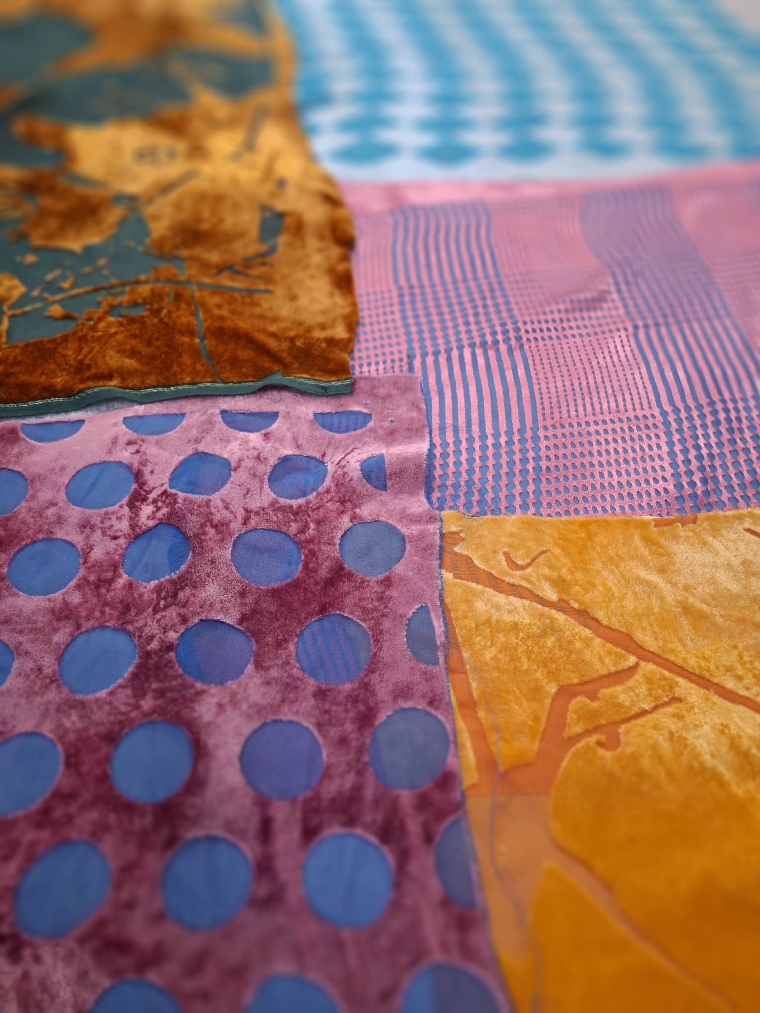 Design: Textile Screen with Devore Silk | Leicester Print Workshop