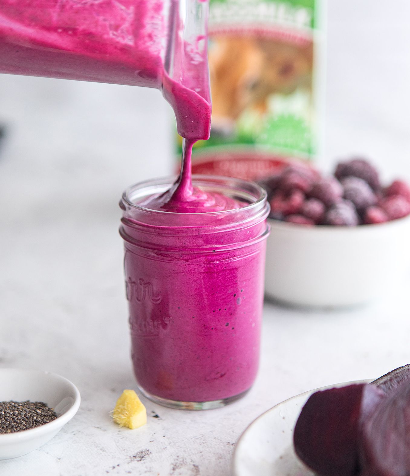 Kick-Grass Berry Beet Smoothie with Organic Valley