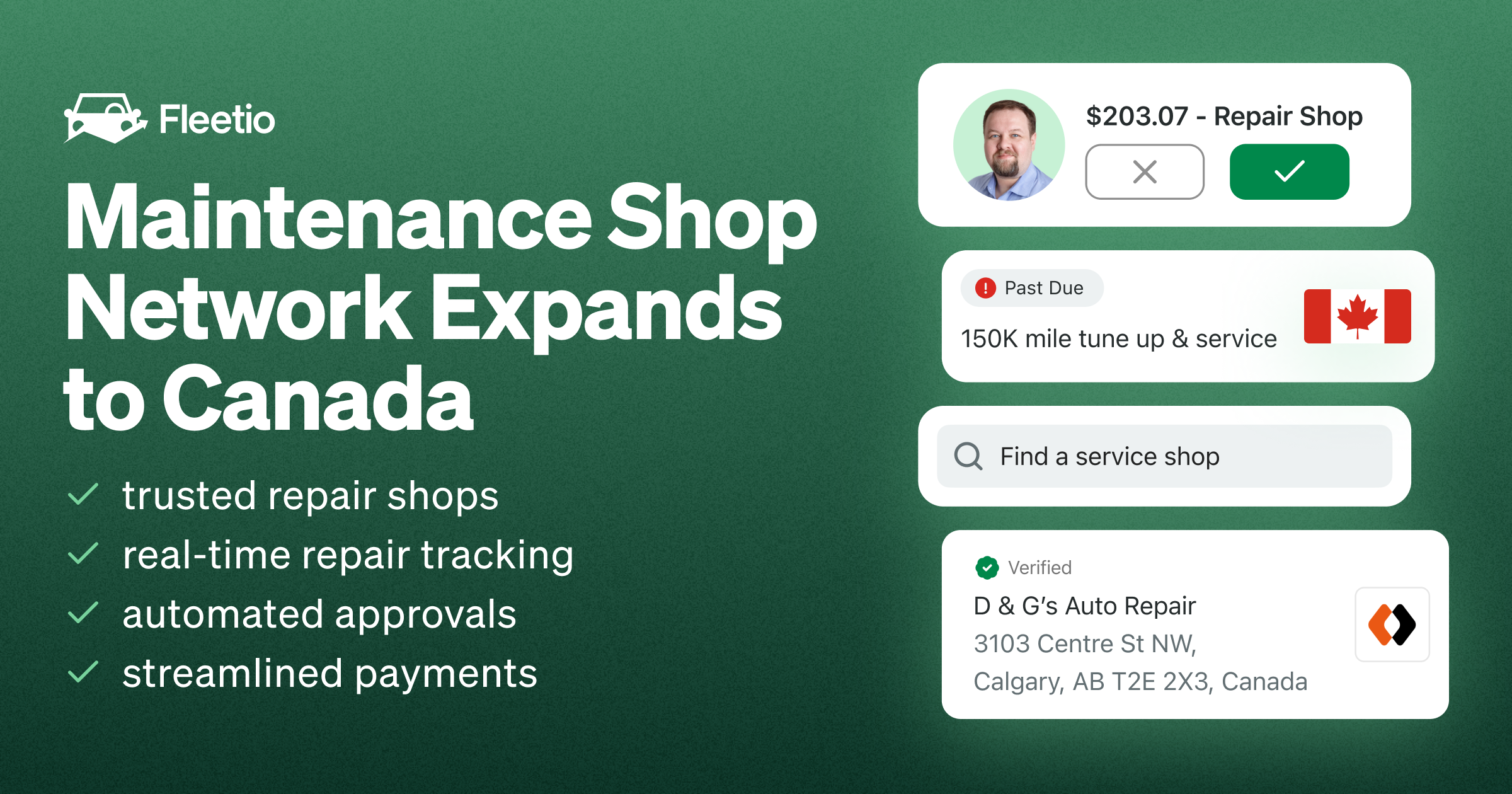 Fleetio Expands Maintenance Shop Network to Canada, Building a Smarter ...