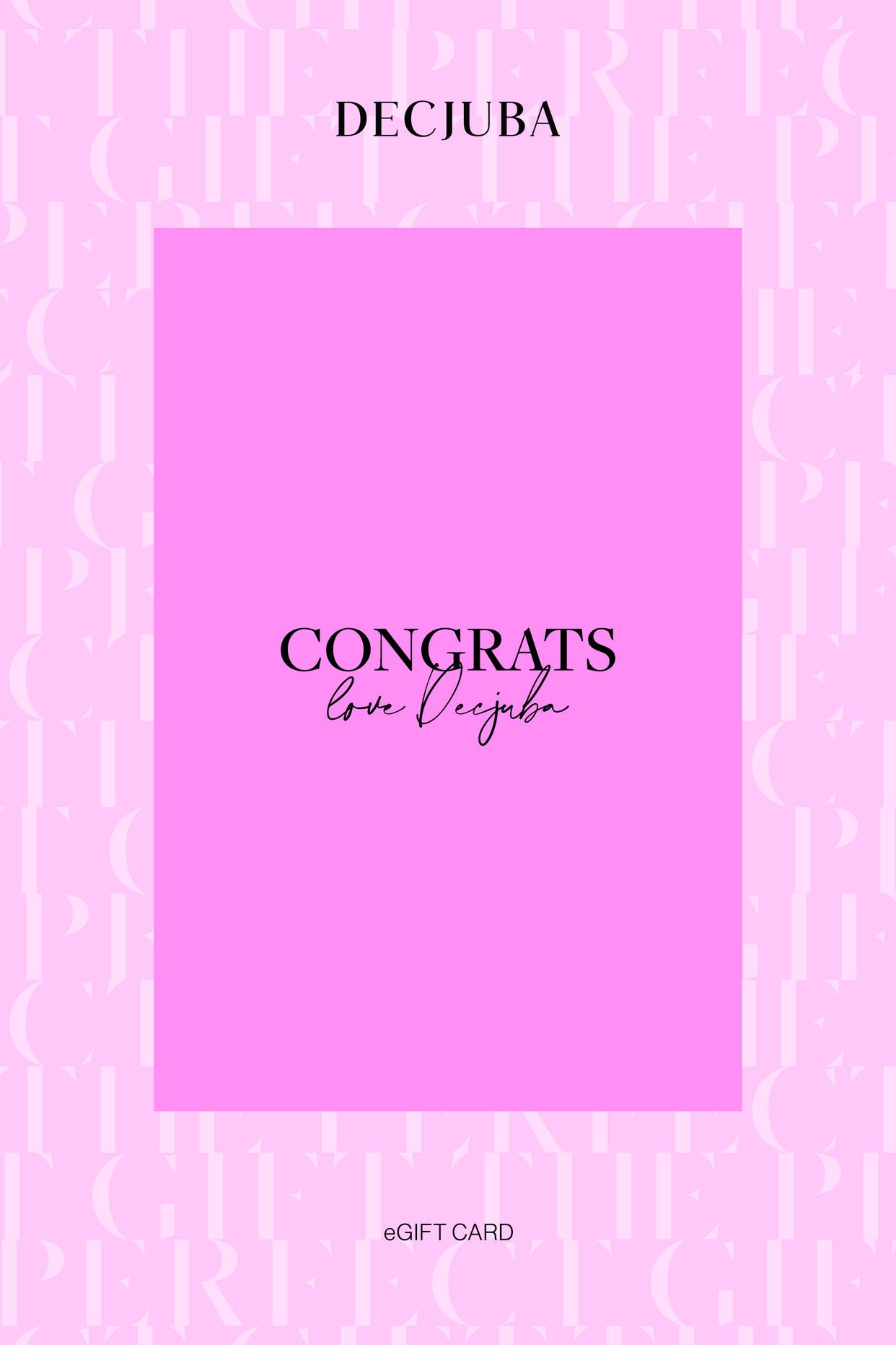 eGIFT CARDs | DECJUBA