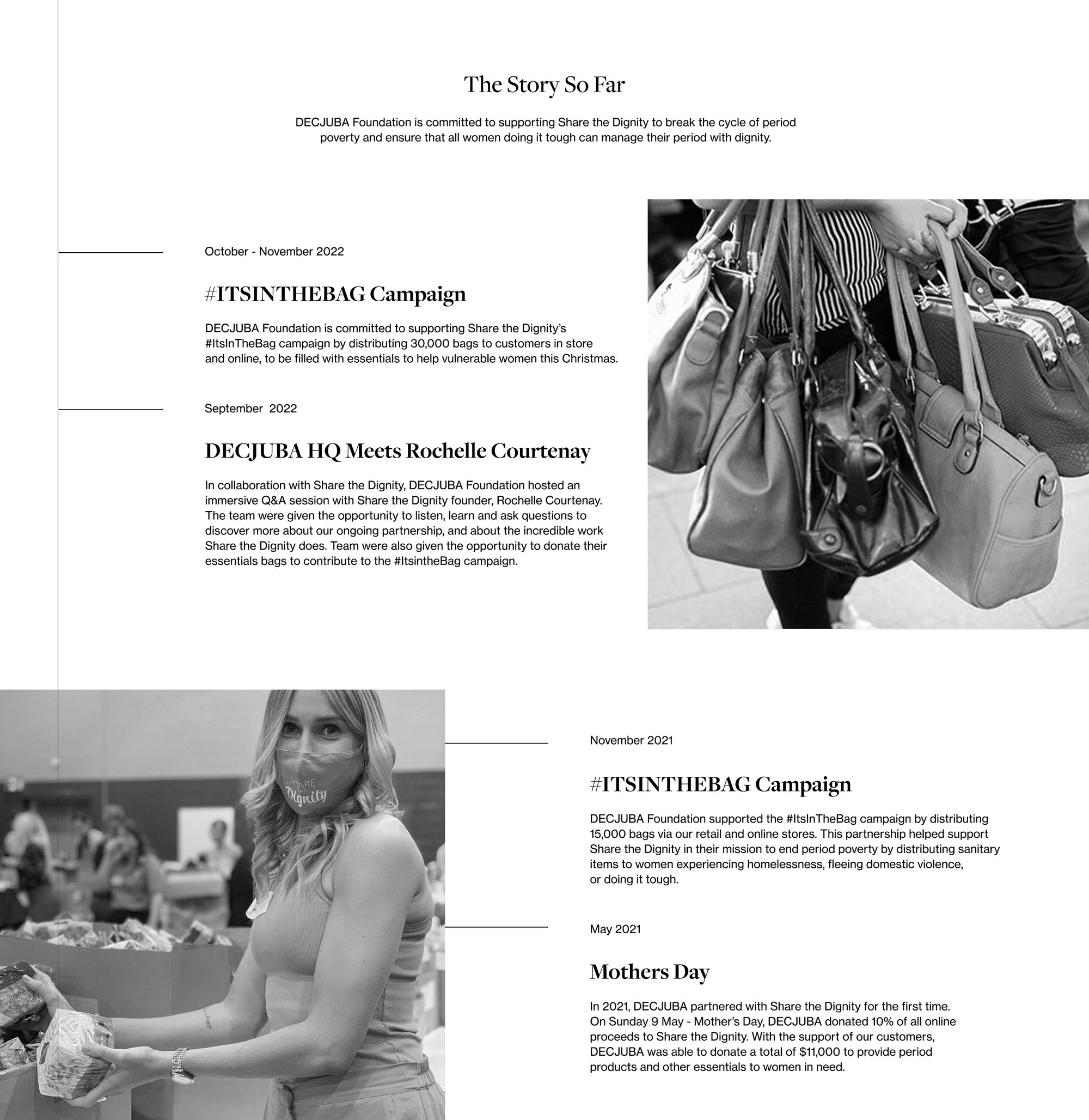 DECJUBA Foundation X Share The Dignity | DECJUBA