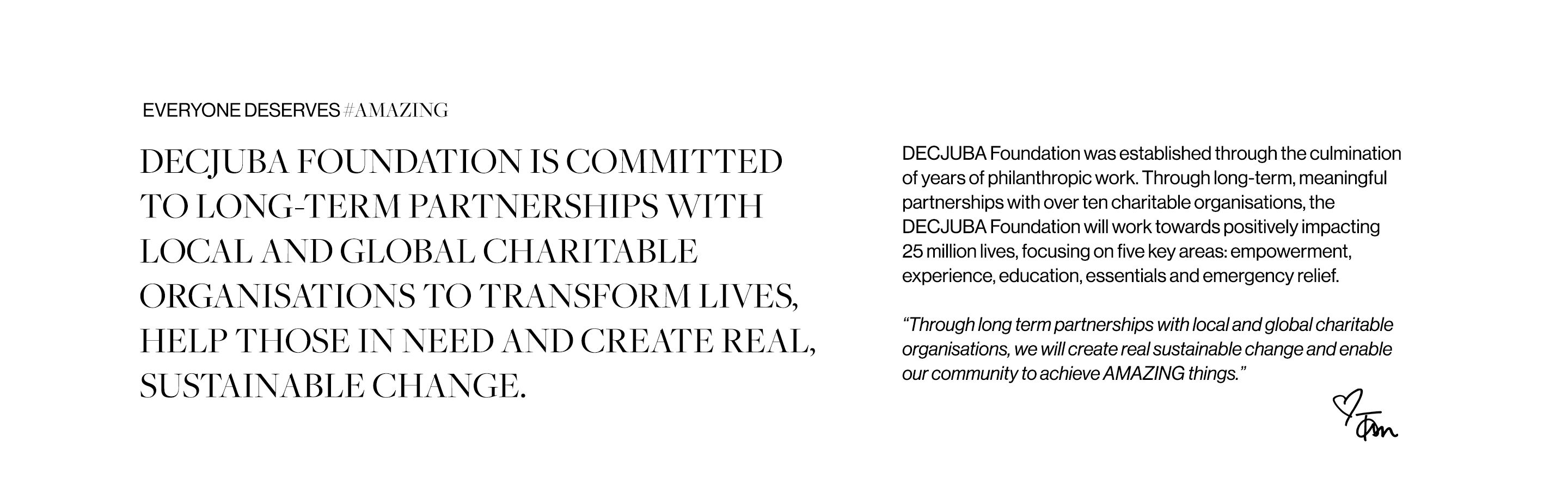 DECJUBA Foundation | DECJUBA