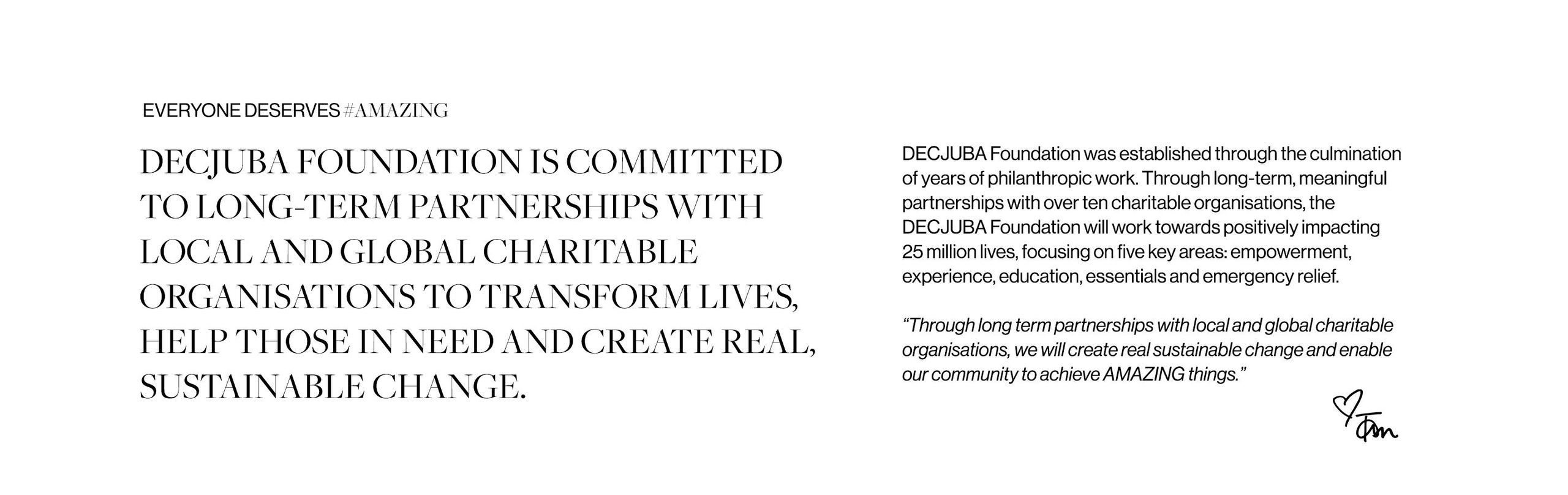 DECJUBA Foundation | DECJUBA