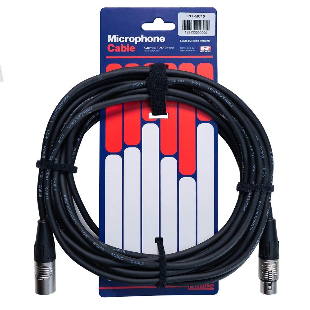 Intune Microphone Cable 10m XLR(m) to XLR(f) REAN Connectors