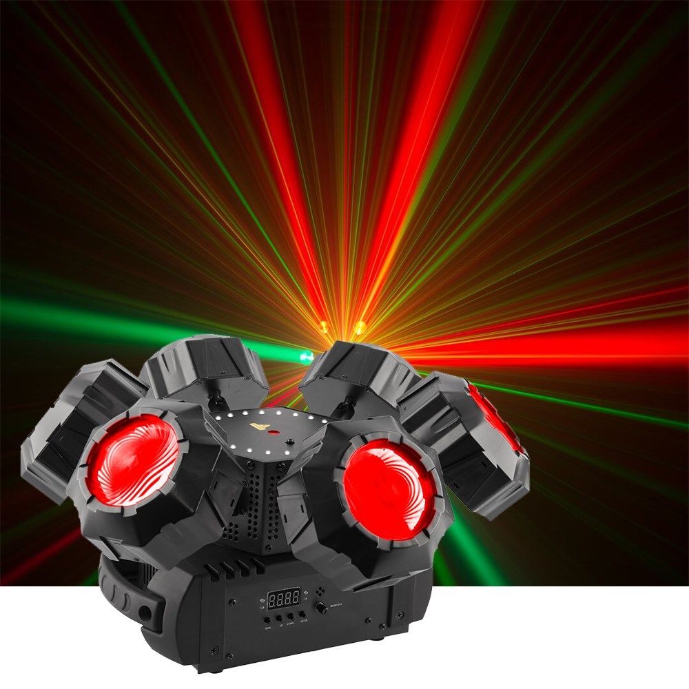 Chauvet Helicopter Q6 LED Multi Effect Light with Strobe and Laser Effect