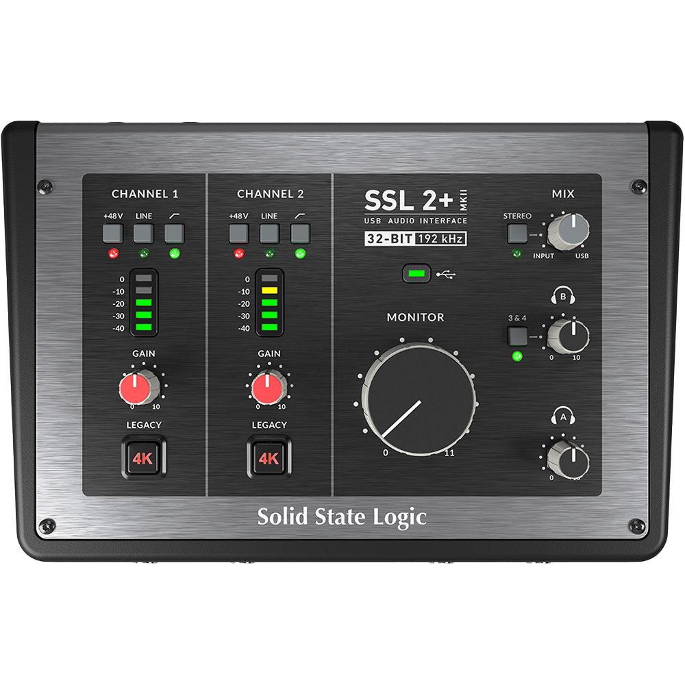 Solid State Logic SSL 2+ MK2 2x4 USB Audio Interface w/ Legacy 4K ...