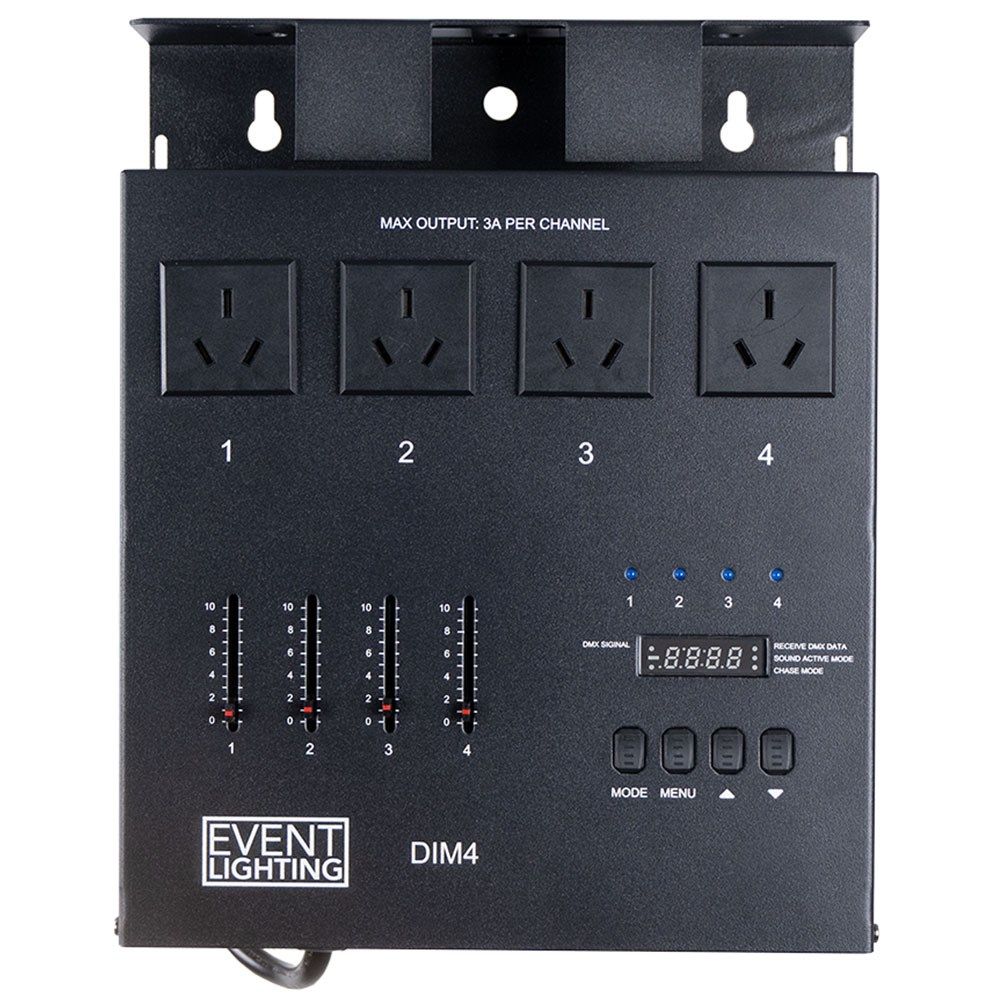 Event Lighting DIM4 4-Channel DMX Dimmer/Switch