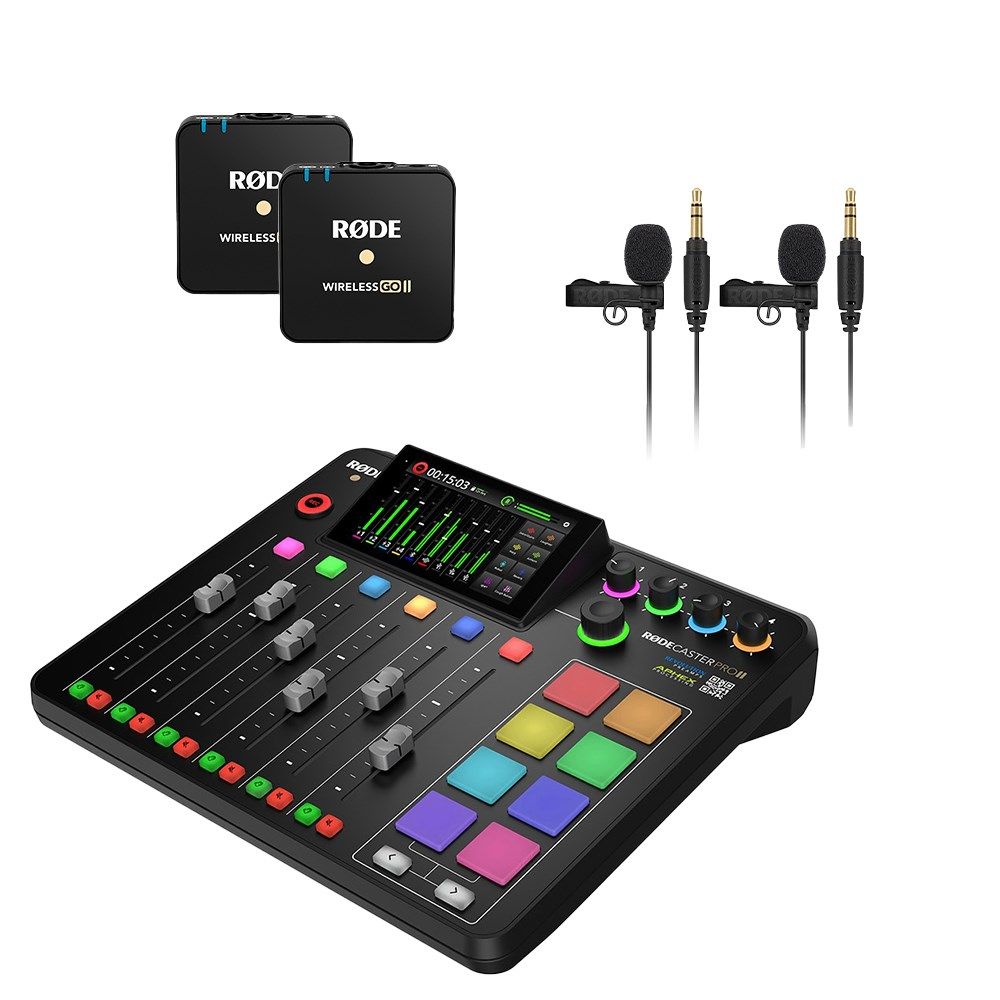 Rode RodeCaster Pro II Pack w/ 2 x Wireless GO II & 2 x Lavalier GO ...