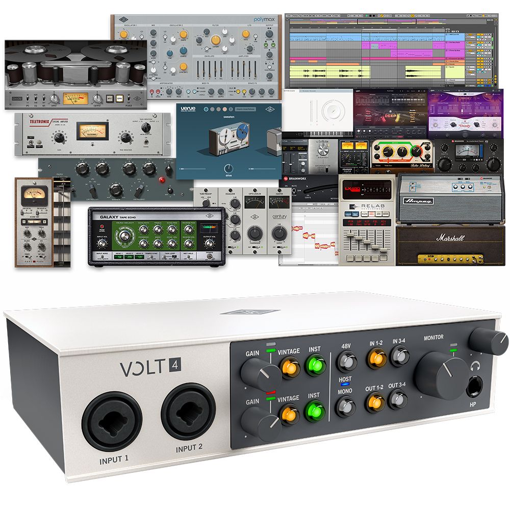 Universal Audio Volt 4 Desktop 4-In/4-Out USB 2.0 Audio Interface