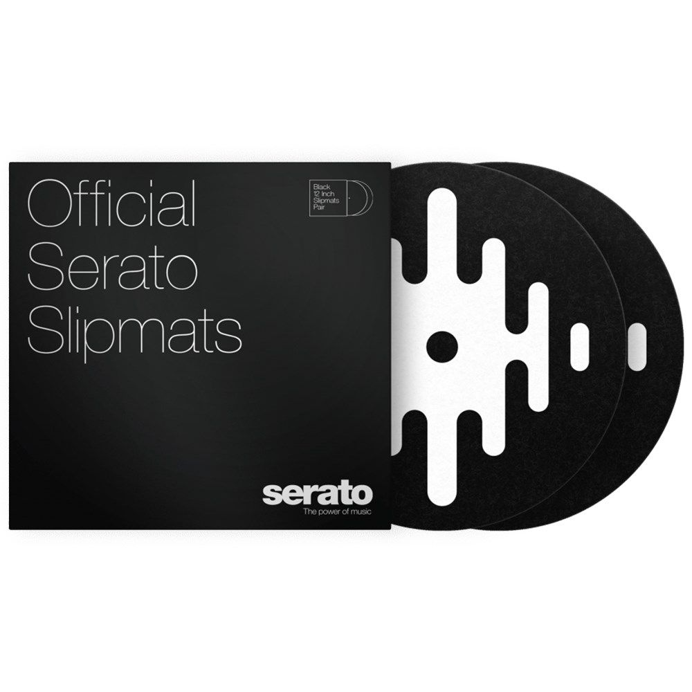 Serato DJ Pro Logo Slipmats (Black w/ White Logo) - Pair · Store DJ