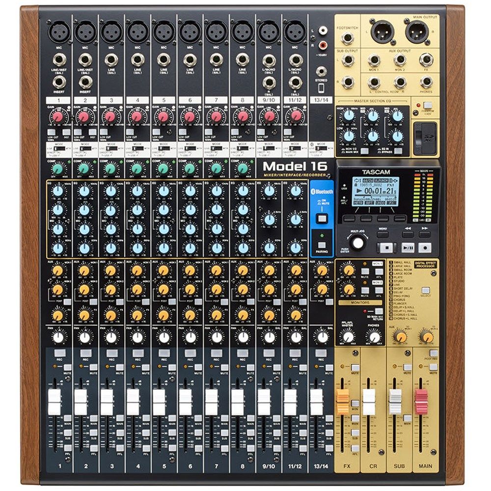 Tascam Model 16 Multitrack Recorder w/ Integrated USB Audio Interface ...