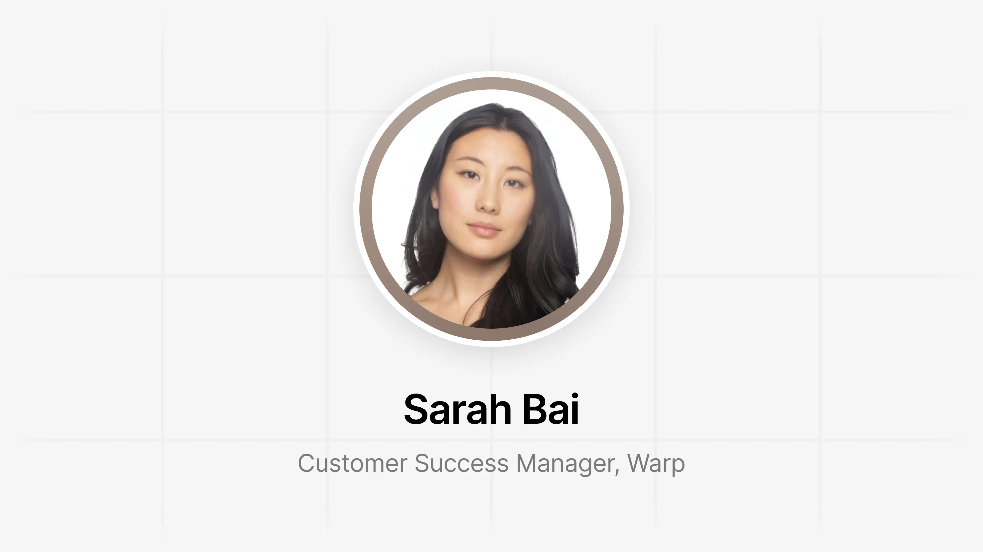 Warp › Welcoming Sarah, our First Customer Success Manager