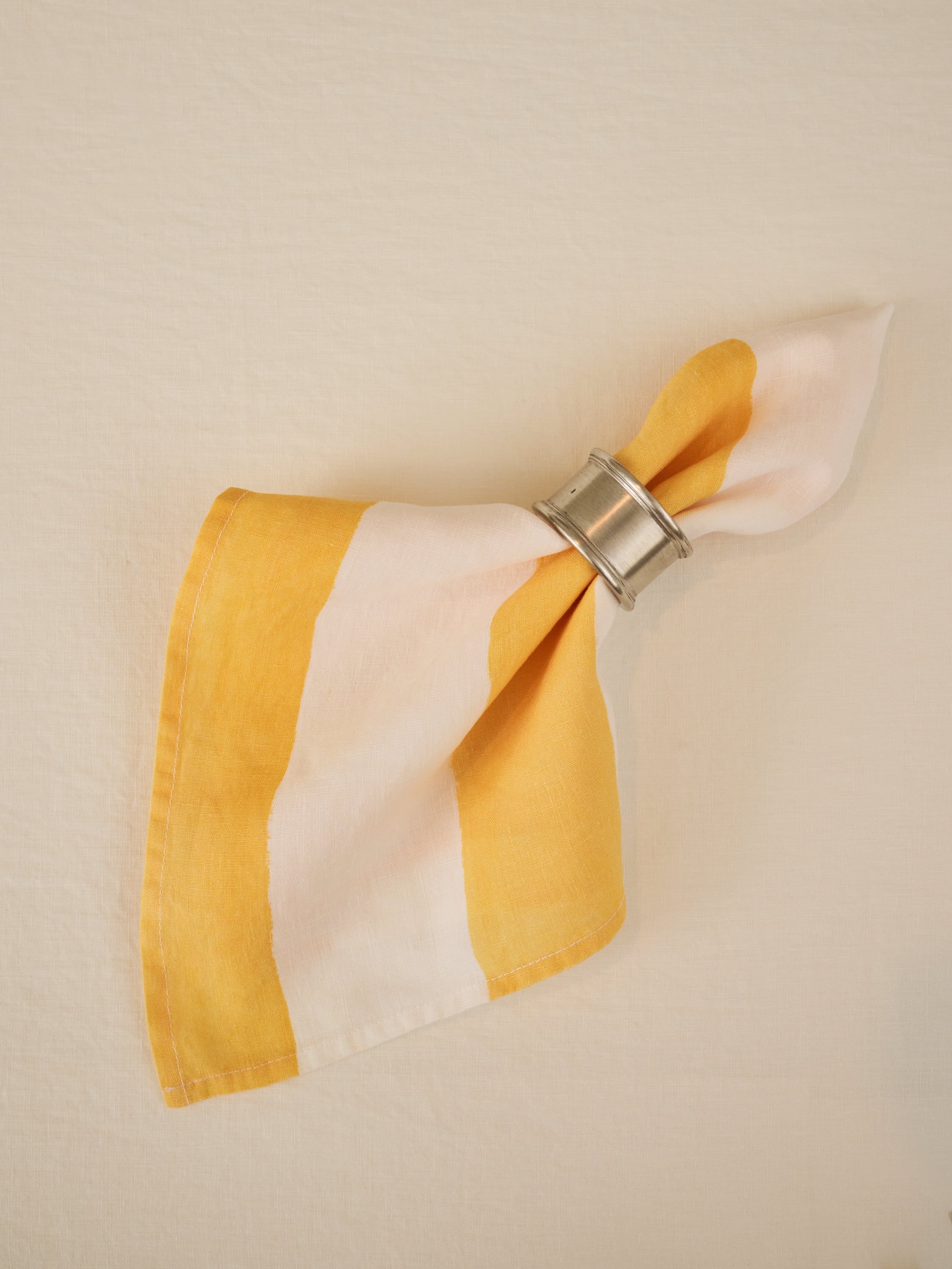 Yellow Stripe Napkin, Set of 6 | Ken Fulk