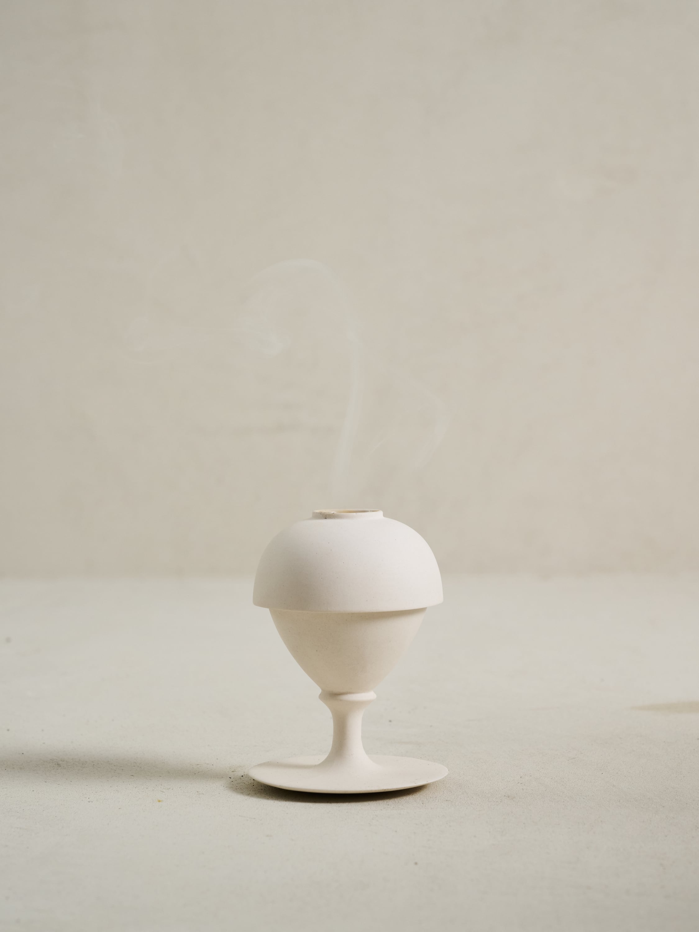 Bulbous Handmande Porcelain Incense Vessel | Ken Fulk